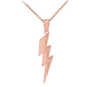 Element Shine | Jewelry | K Solid Gold Thunderbolt Thor Zeus Greek God ...
